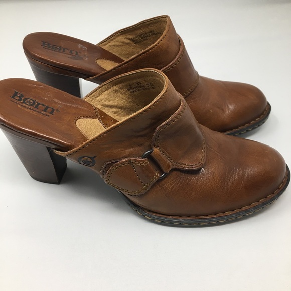 Born | Shoes | Born Sz 8 Or 39 Leather Clogmule | Poshmark